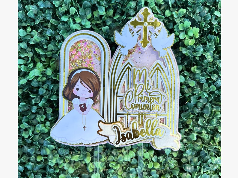 First Holy Communion Cake Topper, Mi Primera Comunion Cake Topper ...