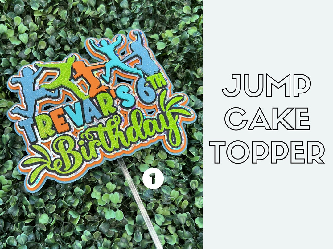 Jump Cake Topper / Trampoline Cake Topper / Trampoline Birthday Party ...