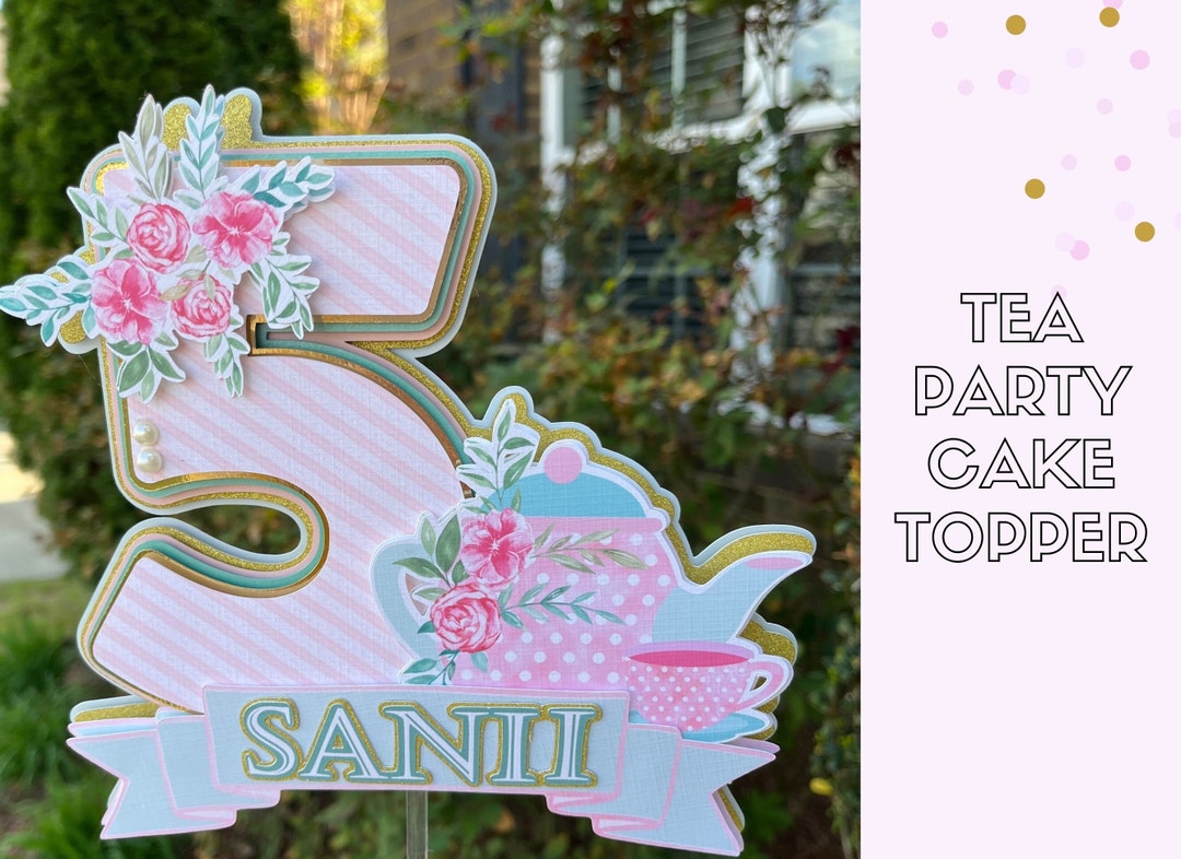 Tea Party Cake Topper/teapot Party/tea Party Birthday Party/tea Party ...