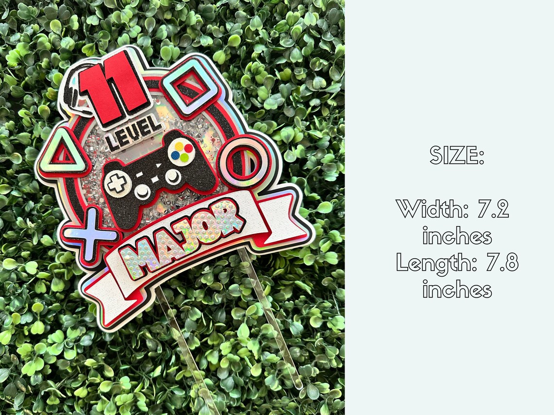 Personalized Gamer Shaker Cake Topper, Gaming Birthday Party - Etsy