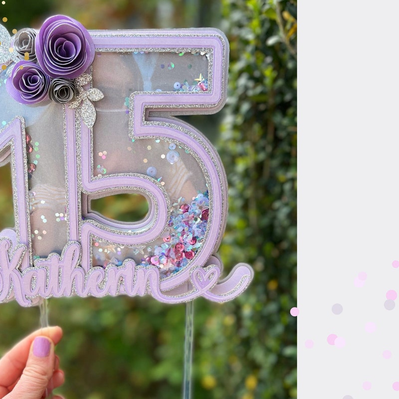 15 Cake Topper - Etsy