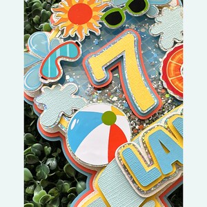 Pool Party Birthday Cake Topper Summer Theme Party Decoration Beach ...