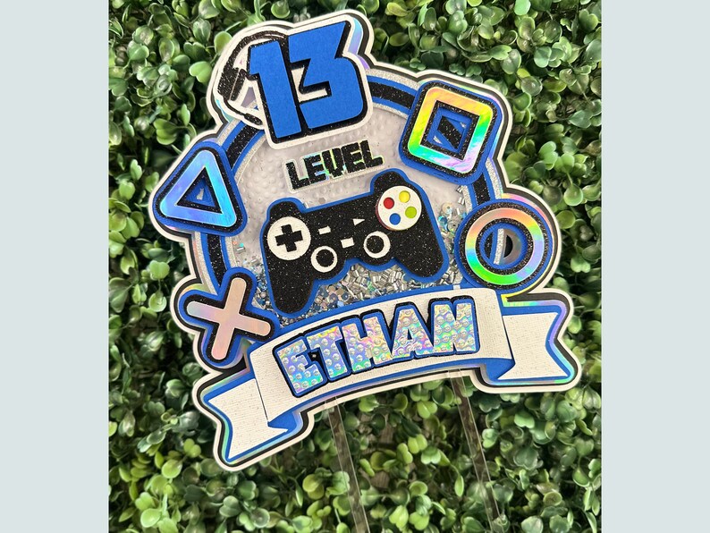 Personalized Gamer Shaker Cake Topper, Gaming Birthday Party - Etsy