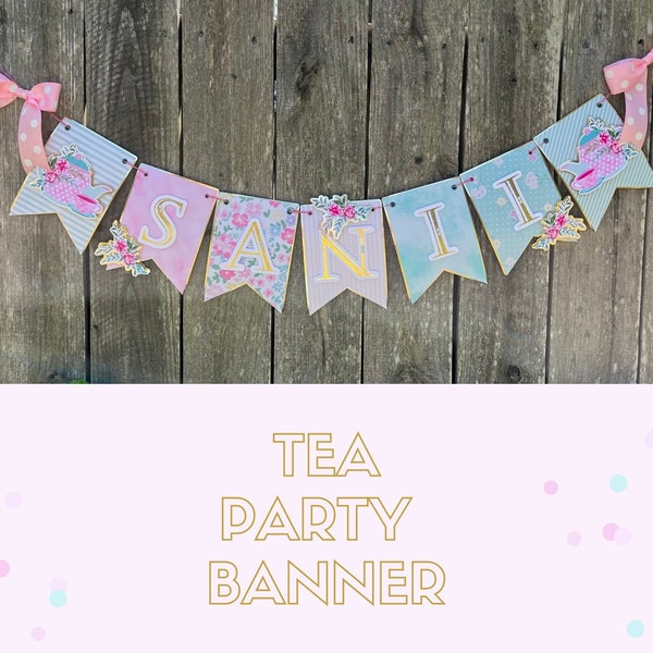 Tea Party Banner - Etsy
