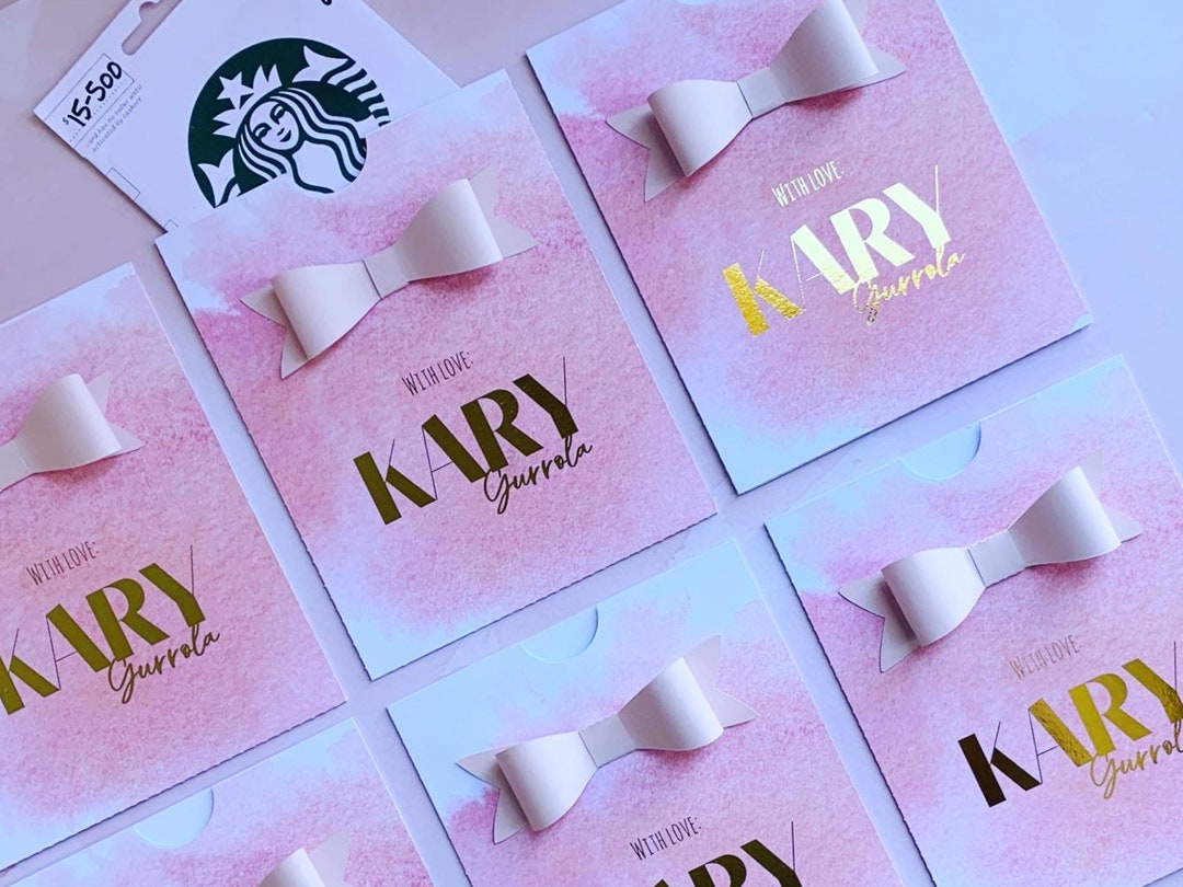 Customized Gold Foil Gift Card Holders/ Money Holders Set of 10 ...