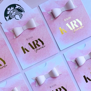 Customized Gold Foil Gift Card Holders/ Money Holders Set of 10 ...