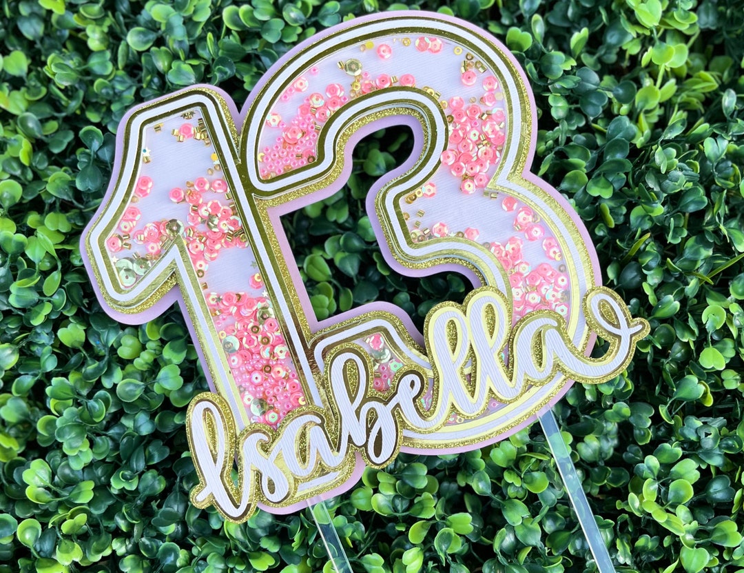 13th Birthday Cake Topper/thirteen Age Number Cake Topper/ 13th Cake ...