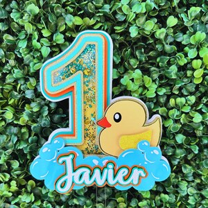 Rubber Duck Shaker Cake Topper,1st Birthday Cake Topper,rubber Ducky ...