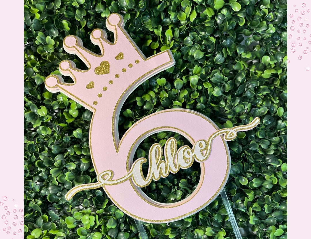 Princess Cake Topper/6th Birthday/princess Party - Etsy