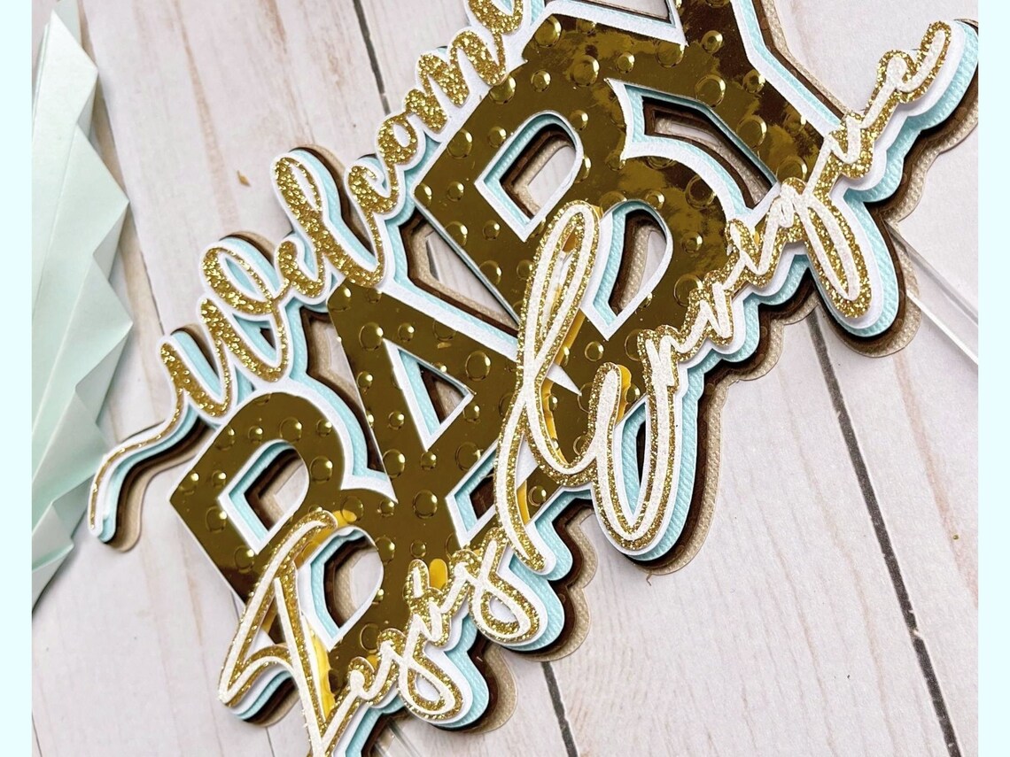 Personalized Welcome Baby Cake Topper, Boho Baby Shower Decor - Etsy
