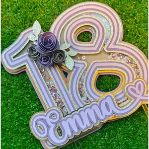 18th Birthday Shaker Cake Topper, 18th Birthday Party Decoration ...