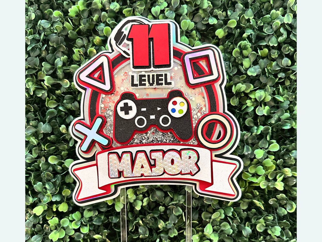 Gamer Cake Topper, Personalized Gaming Cake Topper, Video Game Party ...