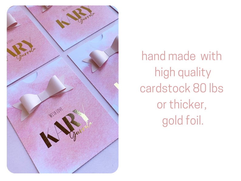 Customized Gold Foil Gift Card Holders/ Money Holders Set of | Etsy