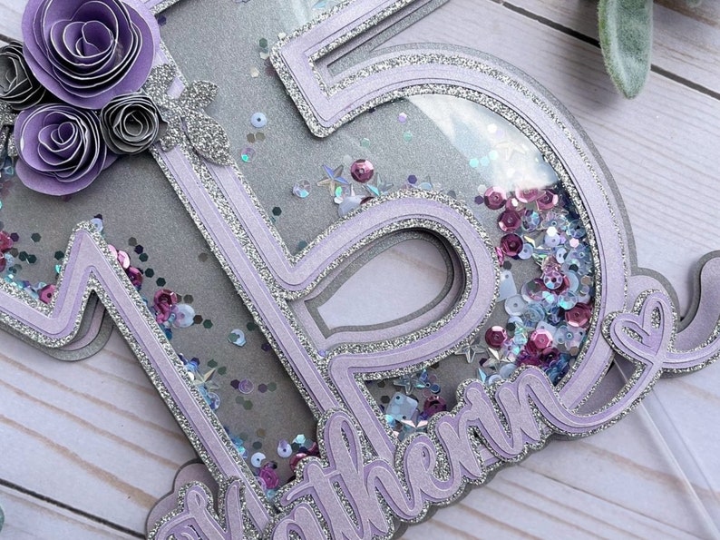 15th Birthday Cake Topper Shaker /15 Años Cake Topper/mis - Etsy