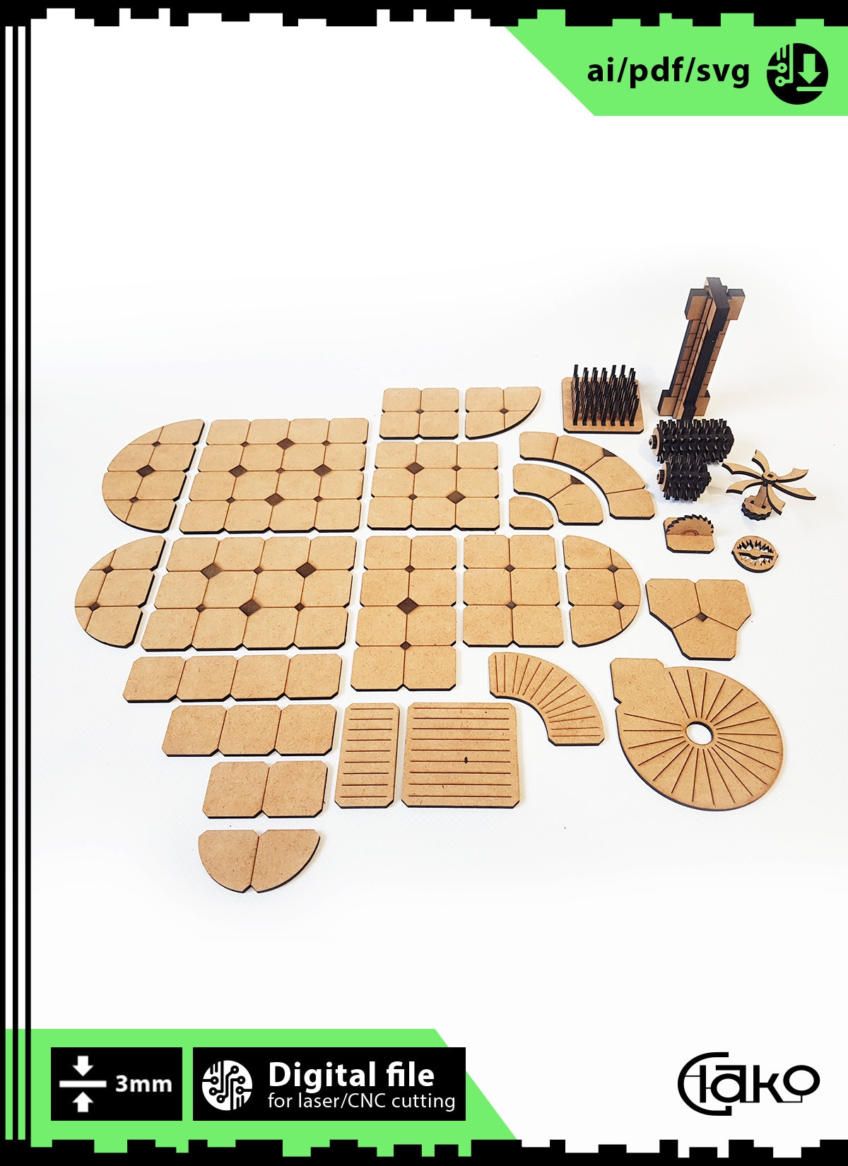 Dnd, Roleplay, Frostgrave Dungeon Tile Set Laser Cut File MDF 3mm - Etsy