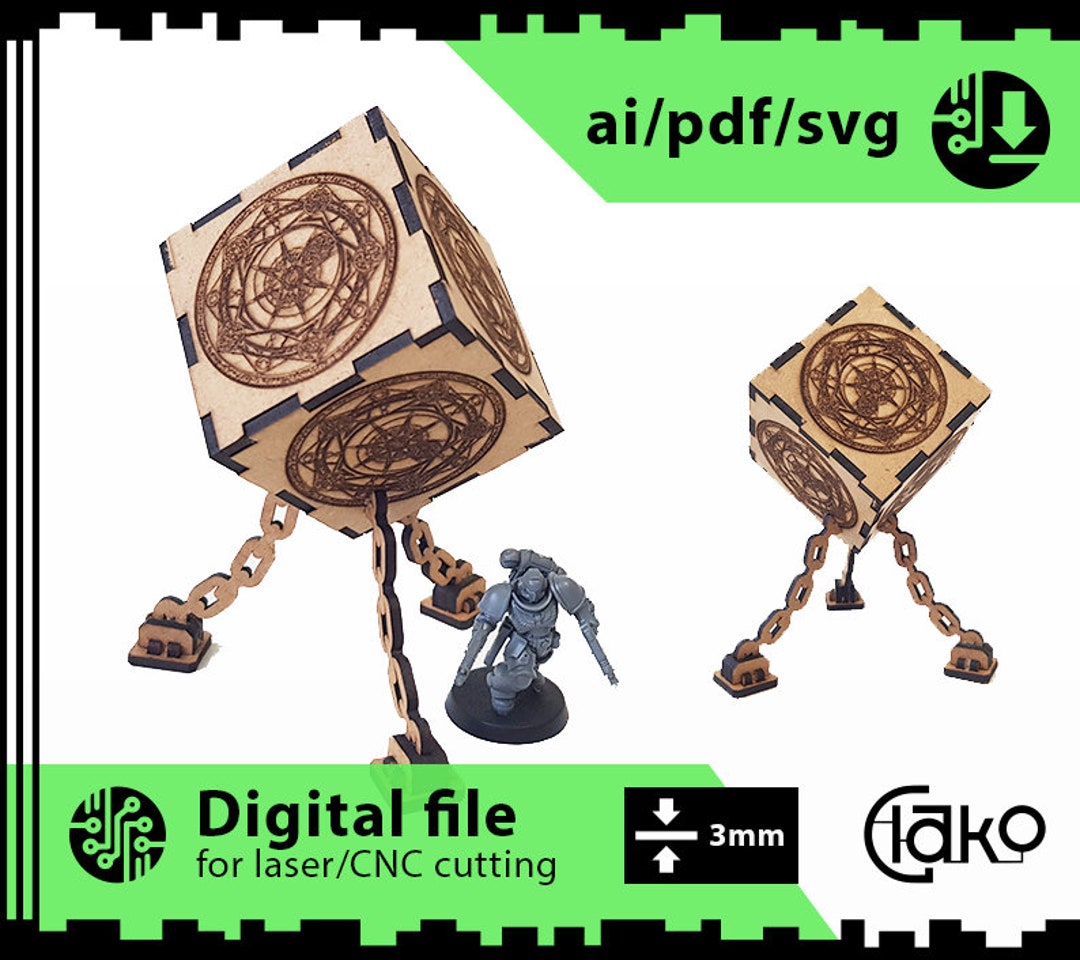 Elemental Cube 28mm Laser Cut File MDF Tabletop Wargaming Warhammer ...
