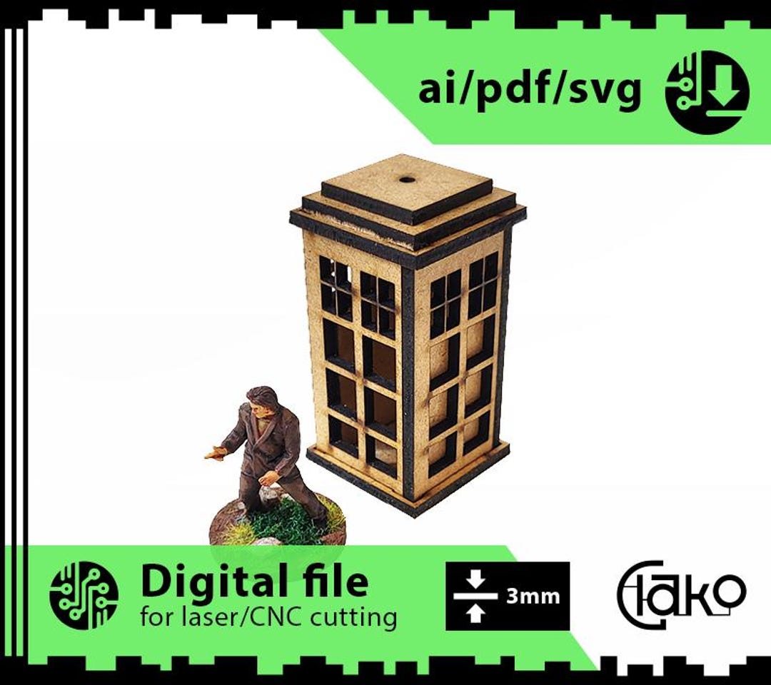 Urban Telephone Booth Laser Cut File: 28mm Wargaming Terrain for ...