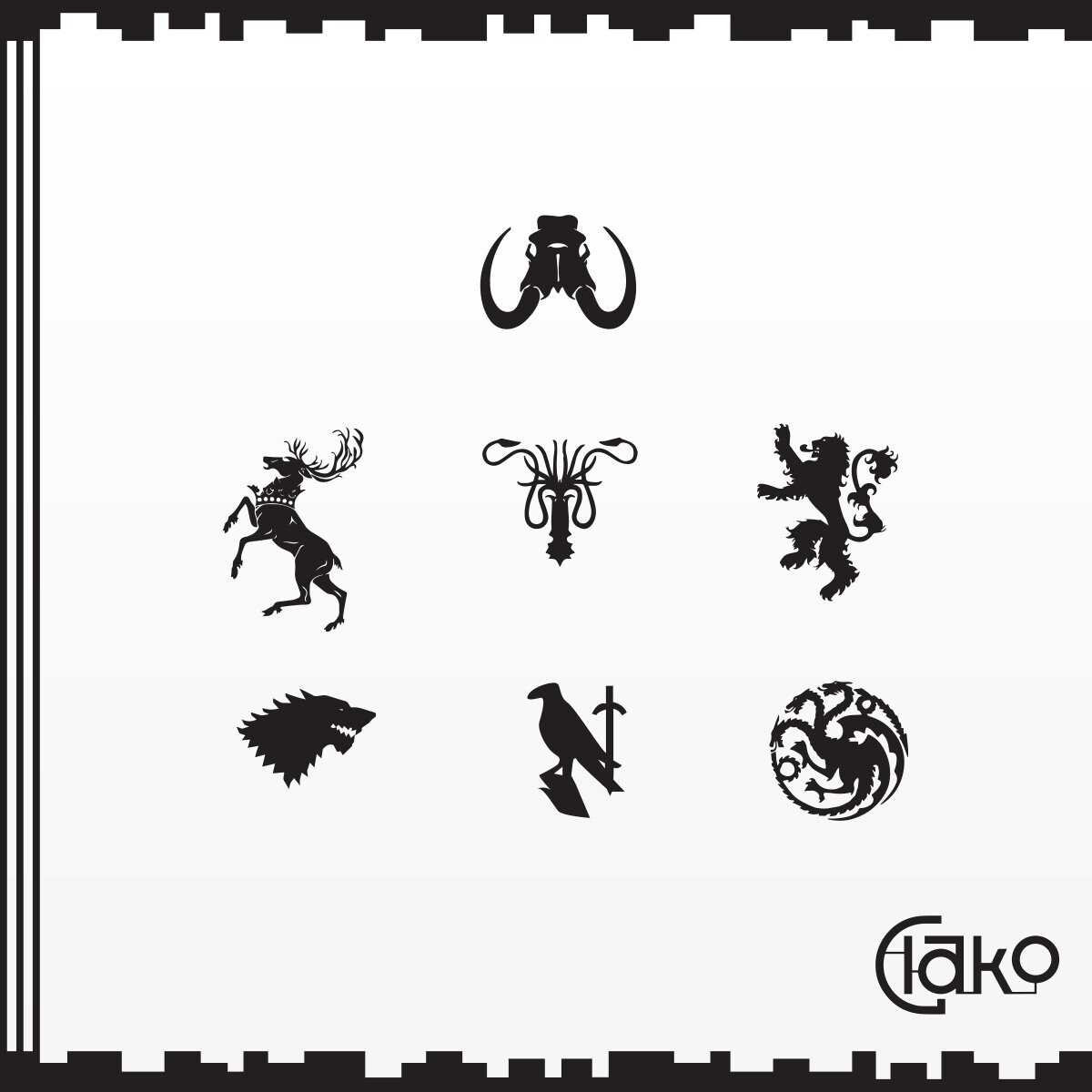 Activation Tokens Banners- Song of Ice and Fire - Laser Cut File SVG ...