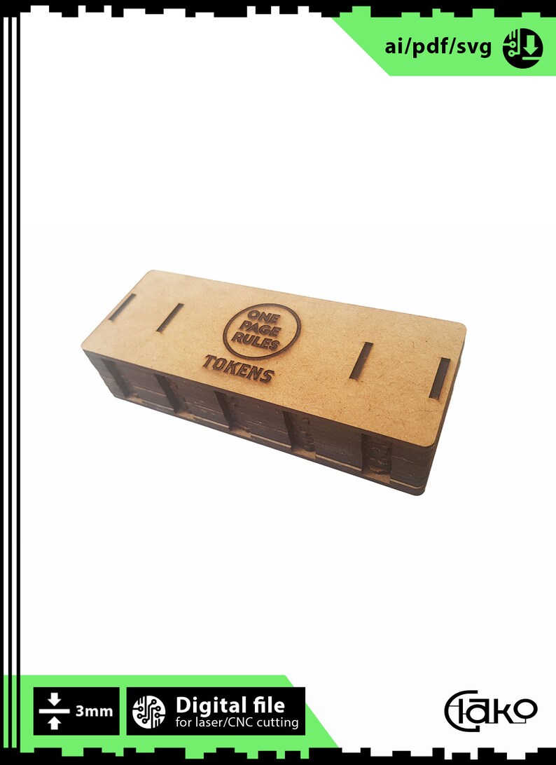 Token Box Dor OPR 28mm Laser Cut File MDF Tabletop One Page Rules ...