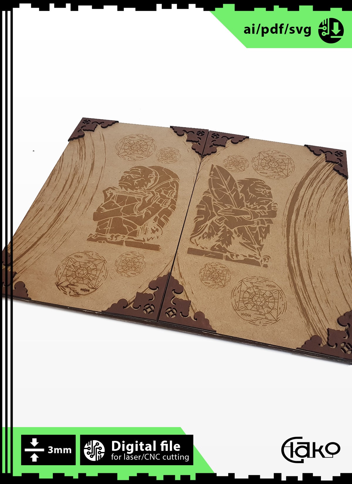 Dungeons and Dragons Dm Screen > Laser Cut File SVG, AI, PDF - Etsy