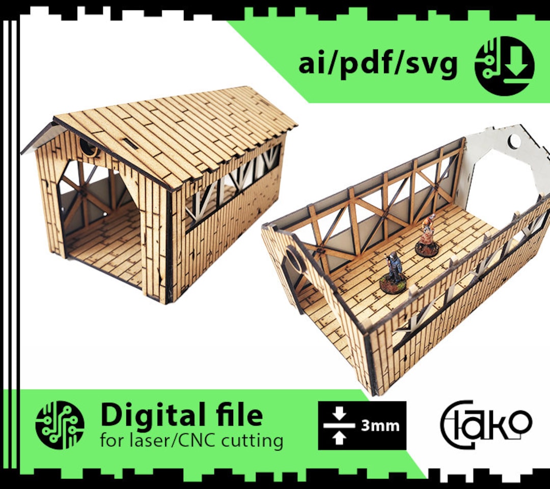 Old Jetty/bridge 28mm Laser Cut File MDF Tabletop Wargaming for Zombie ...