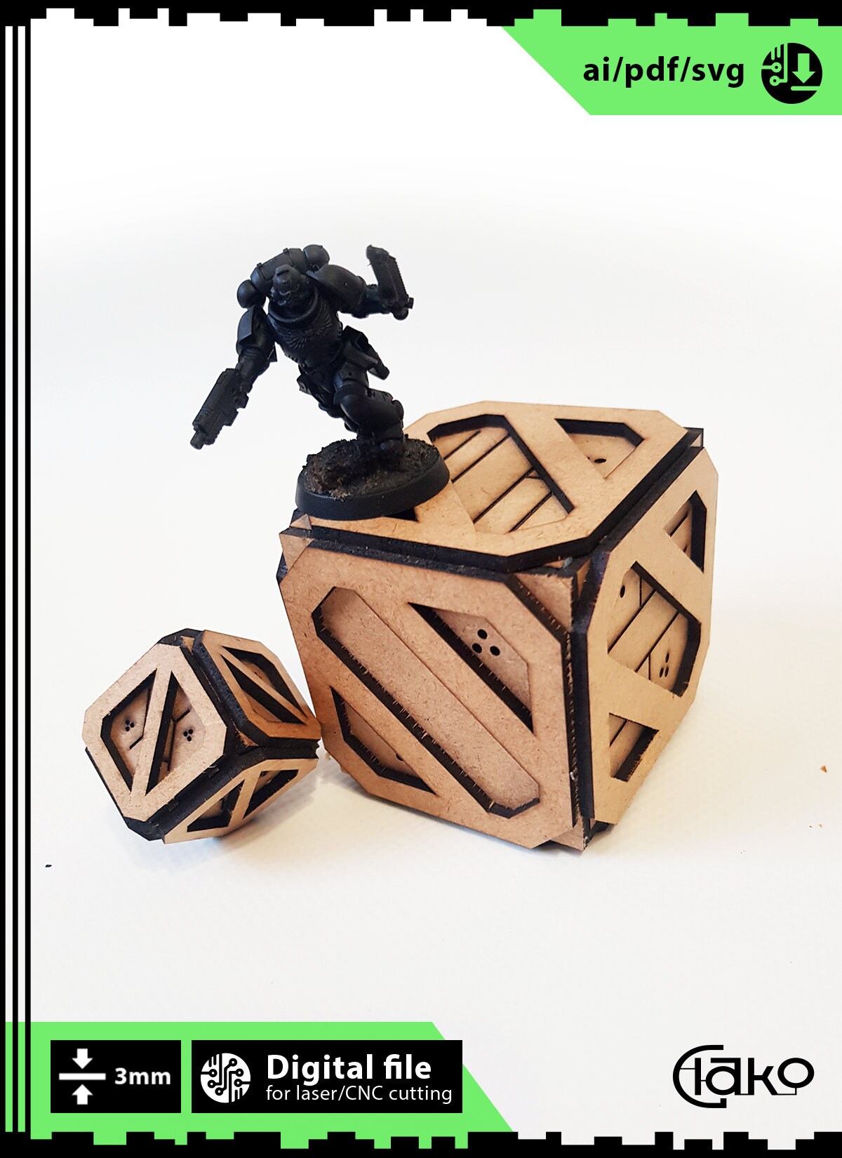 Sci-fi Barricade/barrel Laser Cut File (SVG, PDF, AI) - Etsy