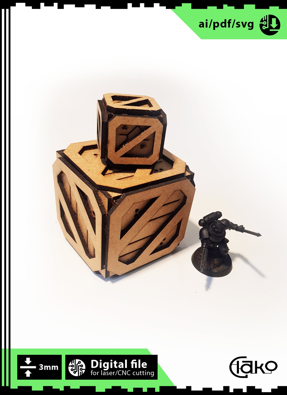 Street Sci Fi Barricade/barrel 28mm Laser Cut File MDF Tabletop ...