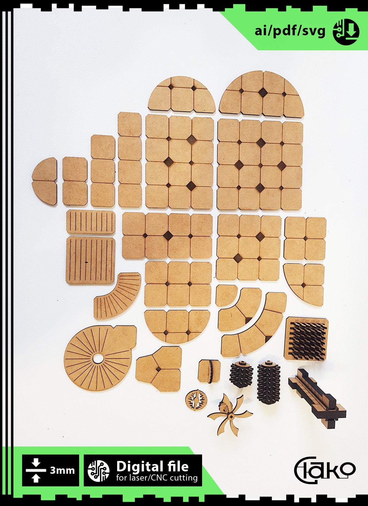 Dnd, Roleplay, Frostgrave Dungeon Tile Set - Laser Cut File MDF 3mm - Etsy