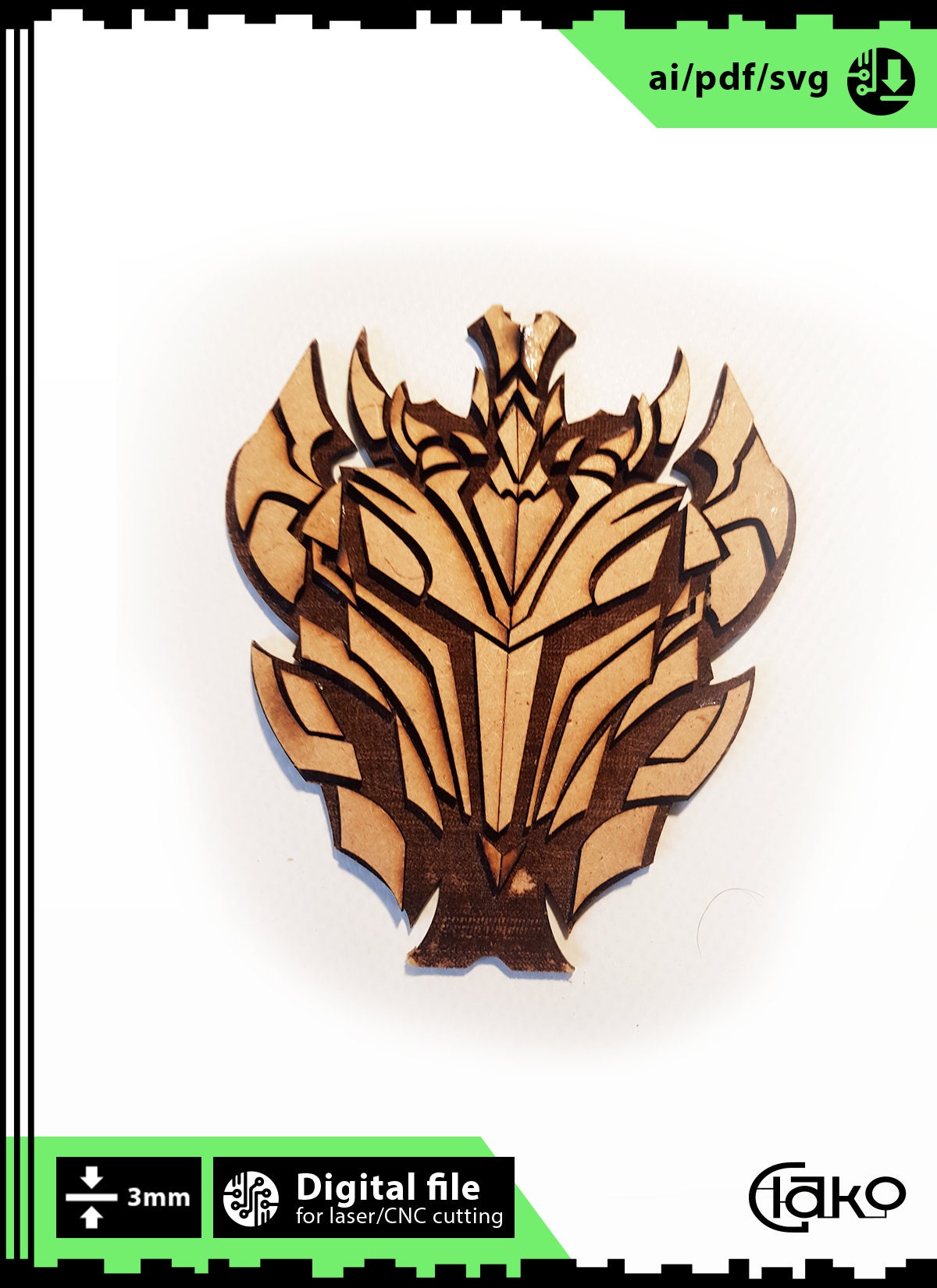 League of Legends Badge Grandmaster Division Layered Laser Cut File SVG ...
