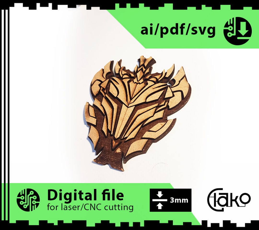 League of Legends Badge Grandmaster Division Layered Laser Cut File SVG ...
