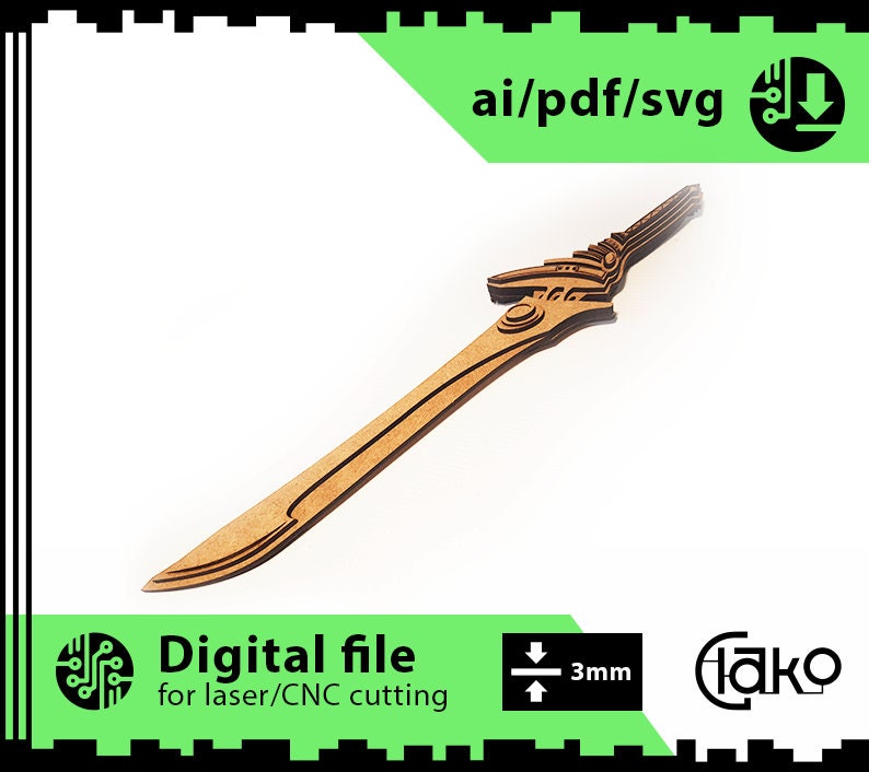 Layered Magic Sword Laser Cut File: SVG, PDF, AI (digital Download) - Etsy