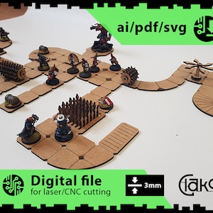 Dnd, Roleplay, Frostgrave Dungeon Tile Set Laser Cut File MDF 3mm - Etsy