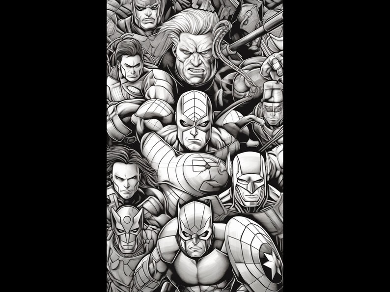 Super Villain Color Pages for Kids Printable Summer & - Etsy