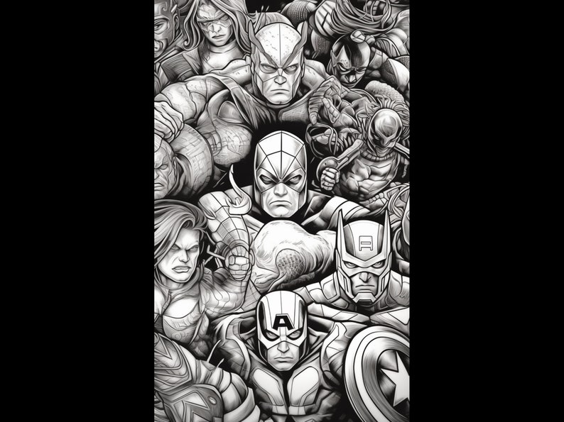 Super Villain Color Pages for Kids Printable Summer & - Etsy