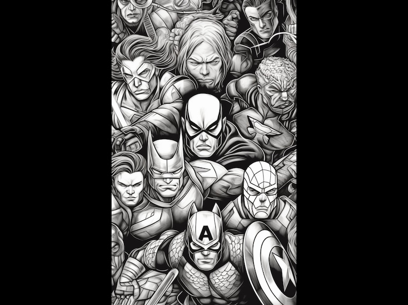 Super Villain Color Pages for Kids Printable Summer & - Etsy