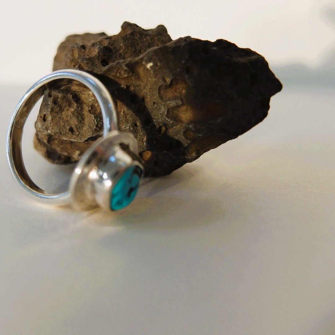 Handmade Sterling Silver Turquoise Ring, Arizona Kingsman Turquoise ...