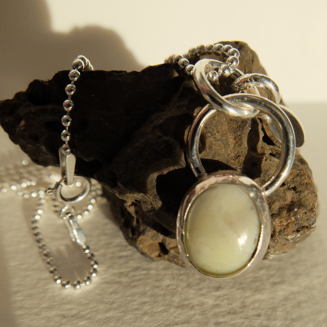 Handmade Skye Marble Pendant, Necklace. Talisman, Sterling Silver ...