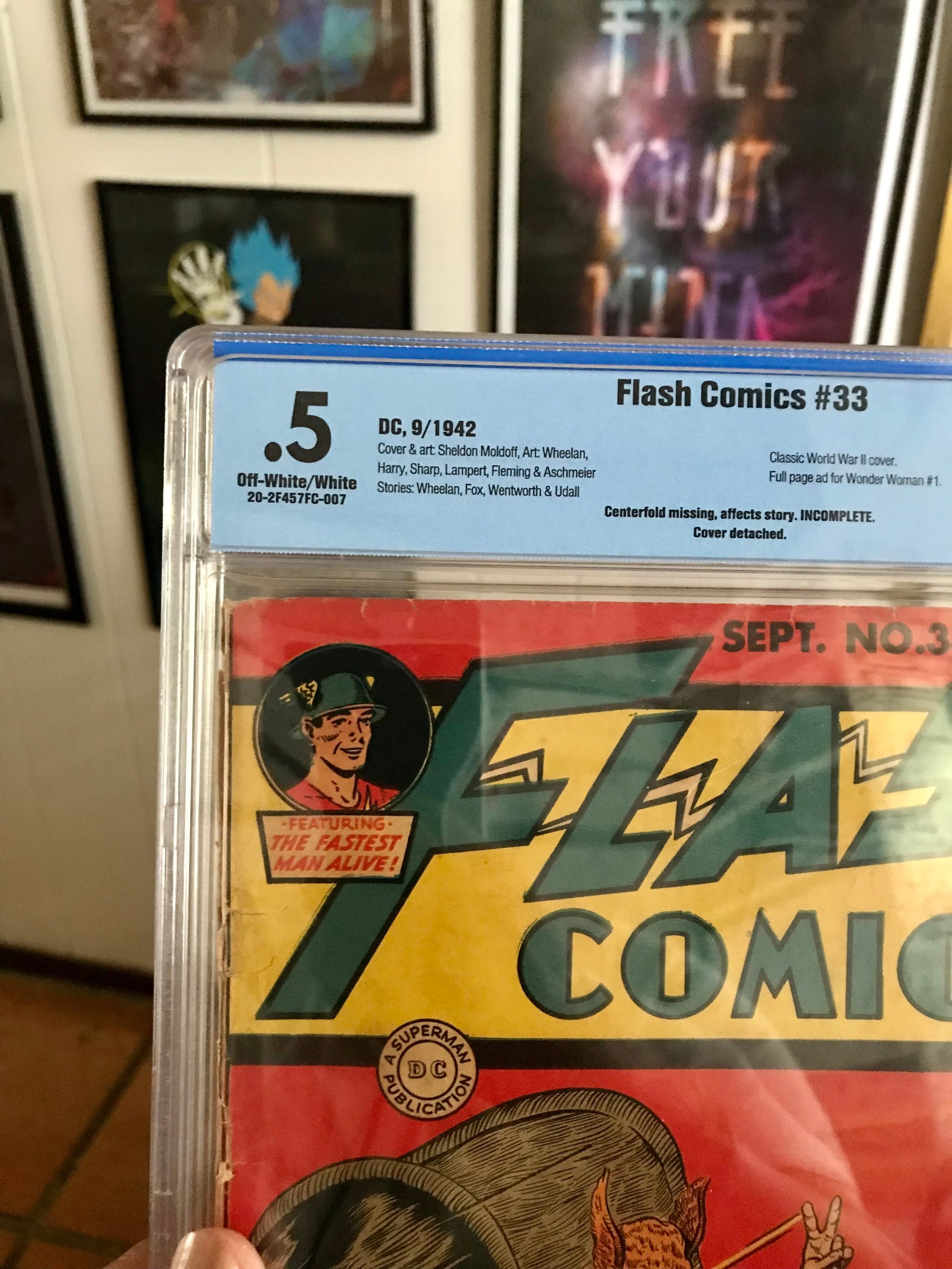 Flash Comics 33 CBCS 0.5 Classic World War II Cover First Appearance ...