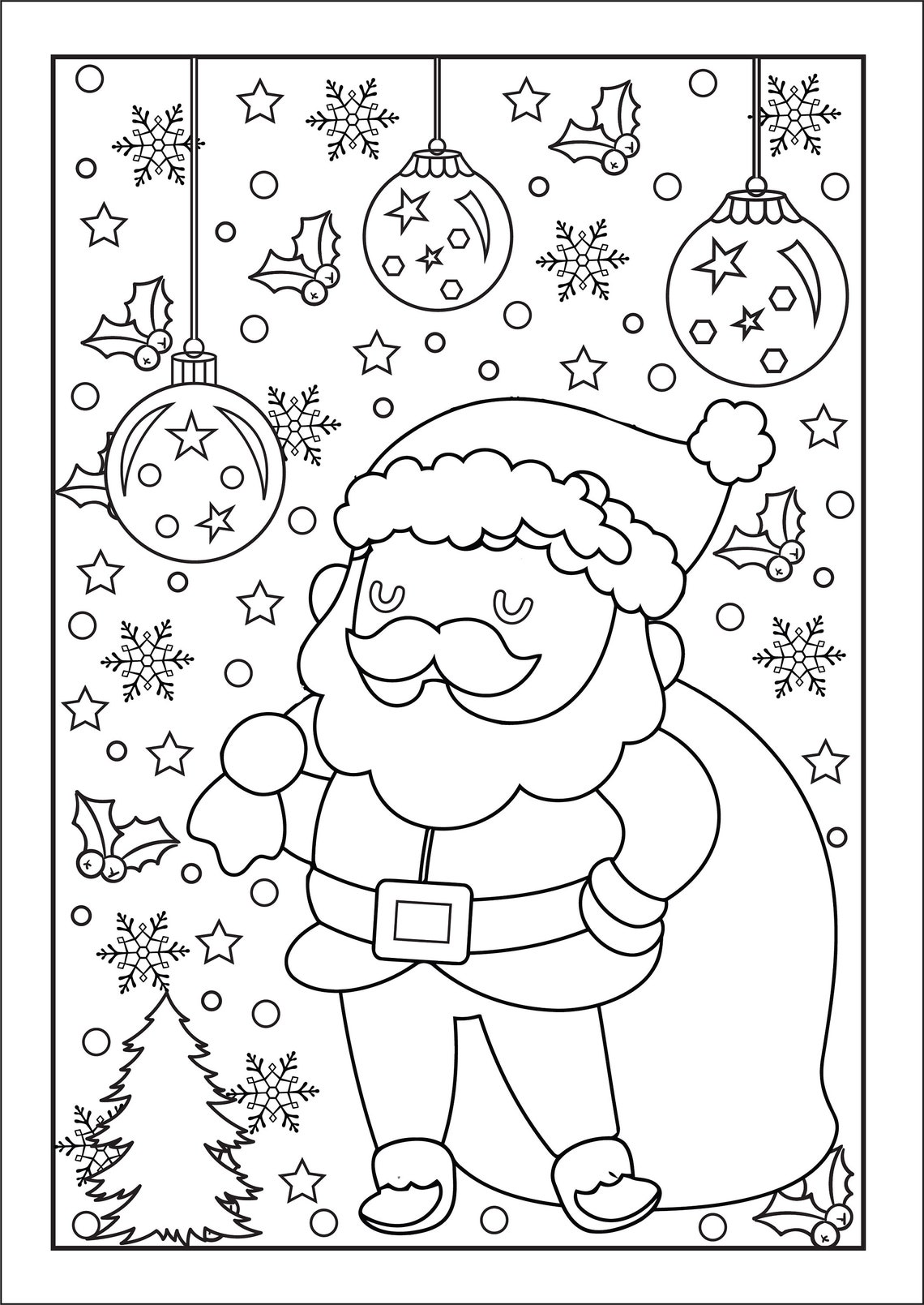 Christmas Coloring Pages | Santa | Christmas Tree | Presents | Children ...