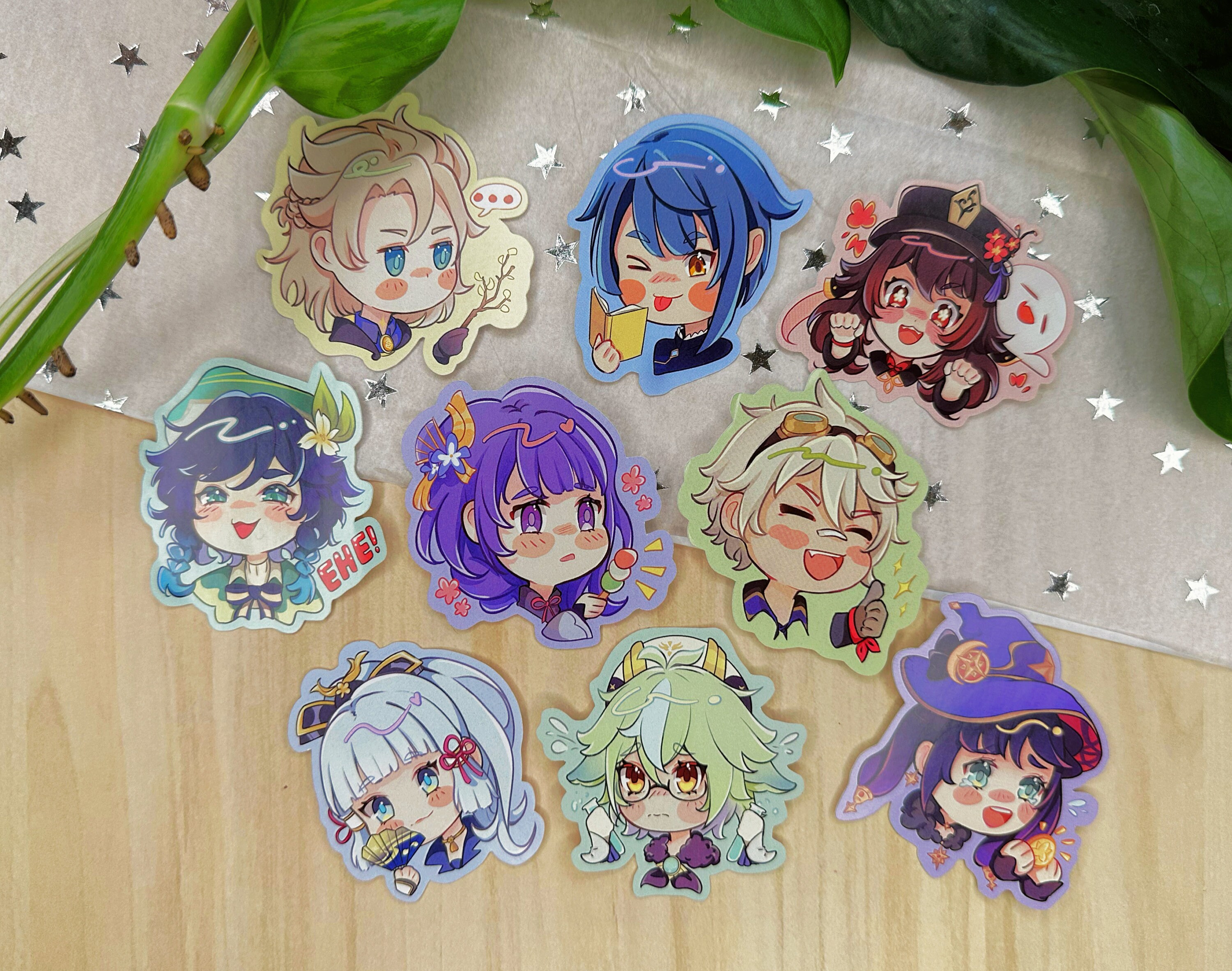 Genshin Impact Chibi Character Stickers - Etsy
