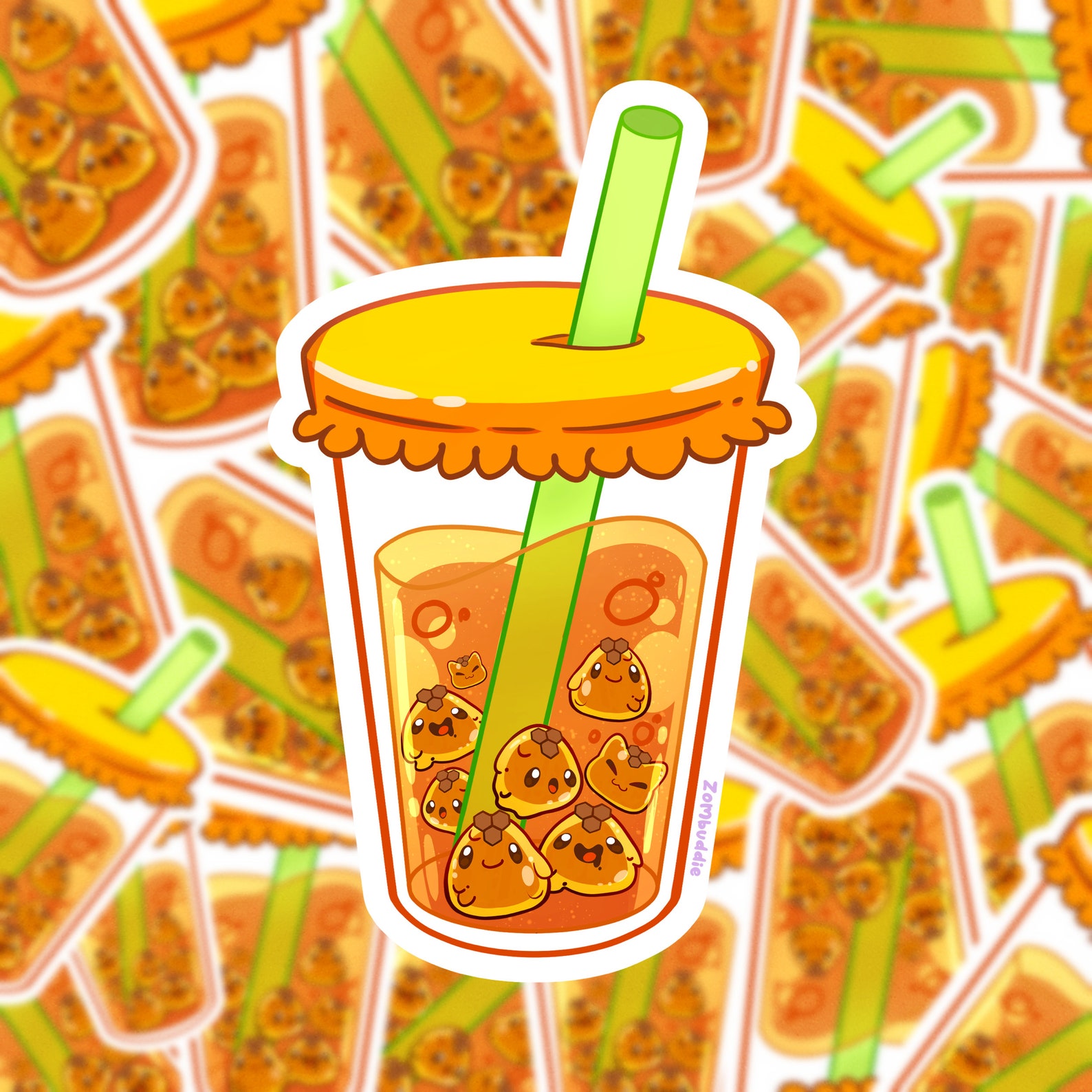 Slime Rancher Boba Tea | Transparent Vinyl Sticker - Etsy