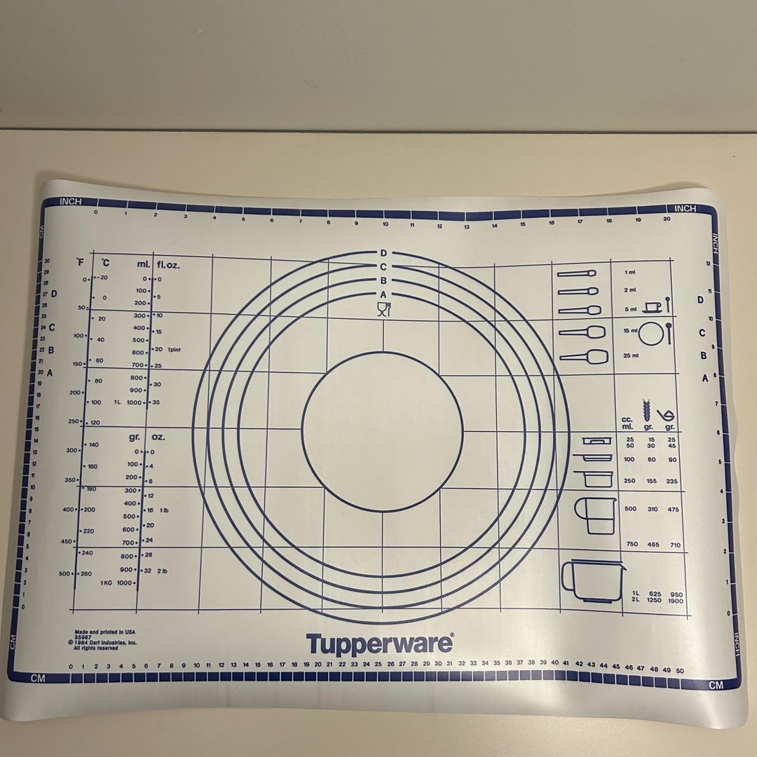 Vintage Tupperware Pastry Mat With Measurement Guide - Etsy