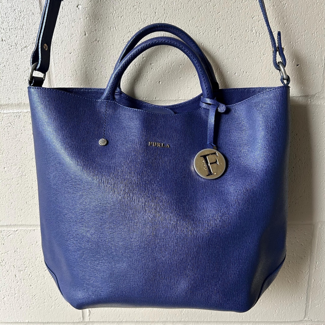 Vintage FURLA Genuine Leather Handbag Shoulder Bag, Purple FURLA ...