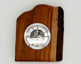 Cherry Live Edge Table / Mantle Clock - Etsy