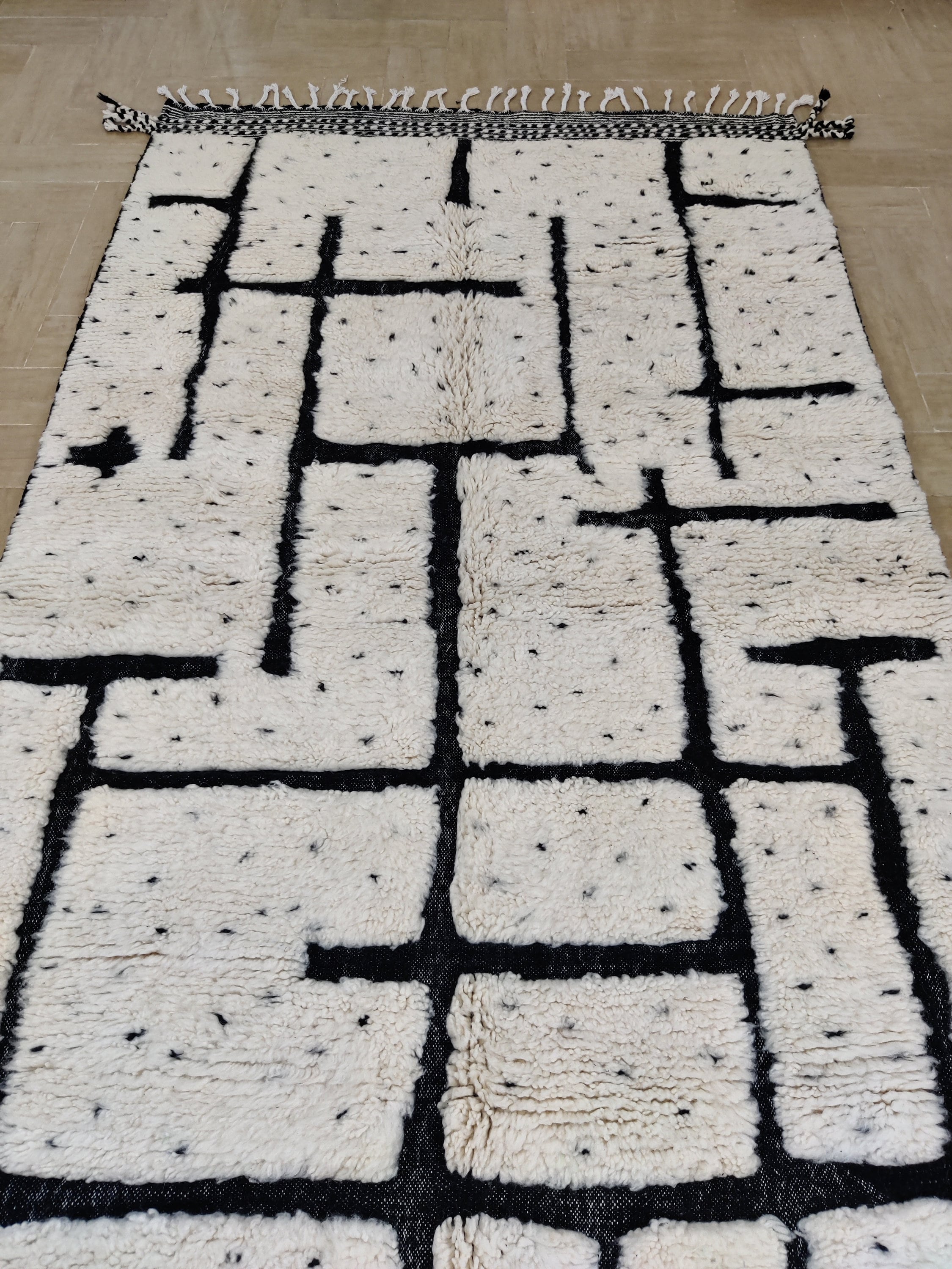 Beber Moroccan Rug, 5x9 Rug,beni Ourain Rug, Authentic Moroccan Rug ...