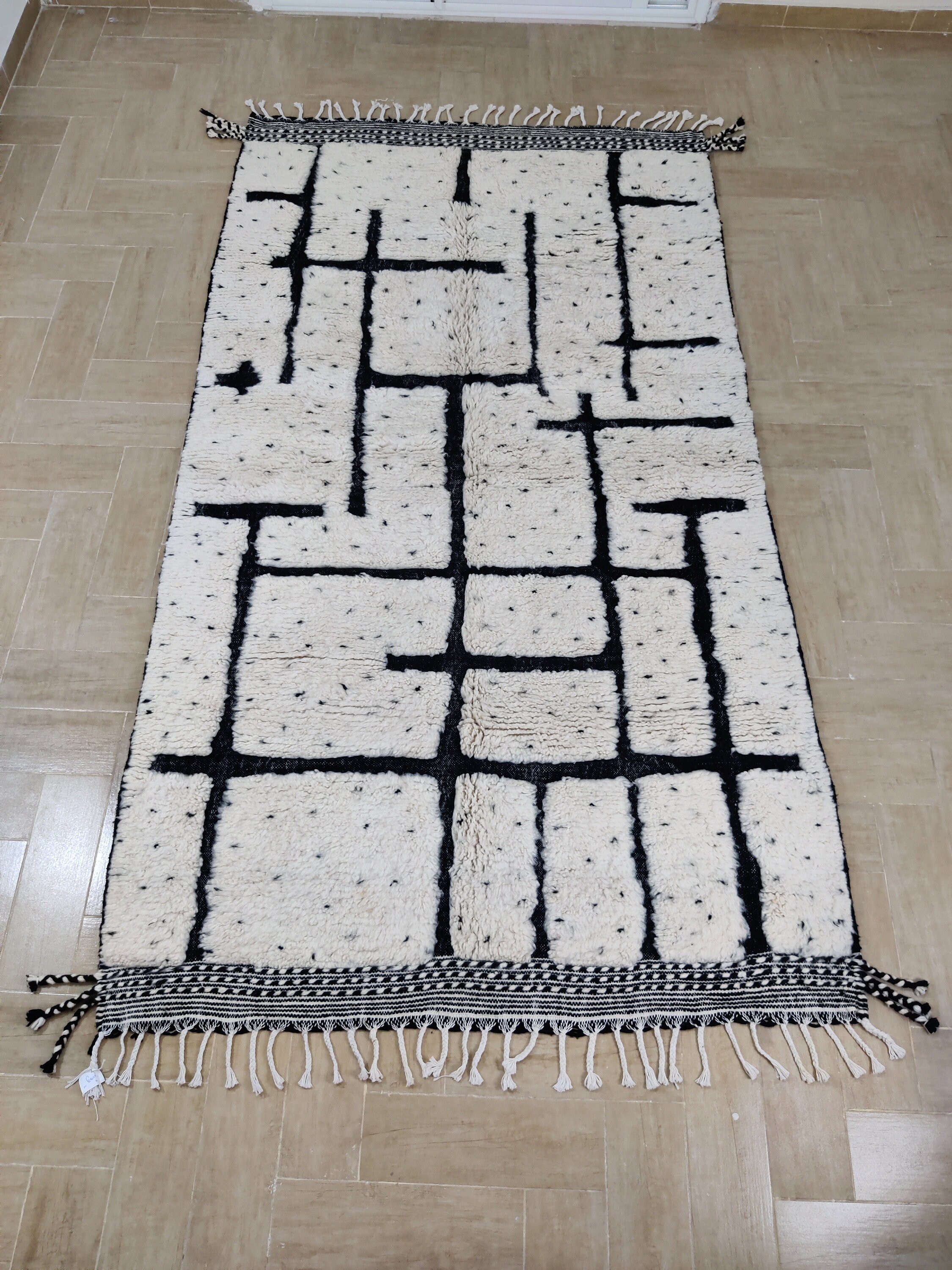 Beber Moroccan Rug, 5x9 Rug,beni Ourain Rug, Authentic Moroccan Rug ...