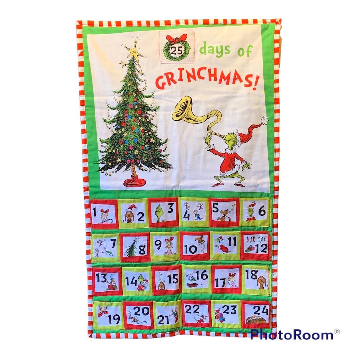 Grinch Reuseable Christmas Countdown/advent Calendar - Etsy