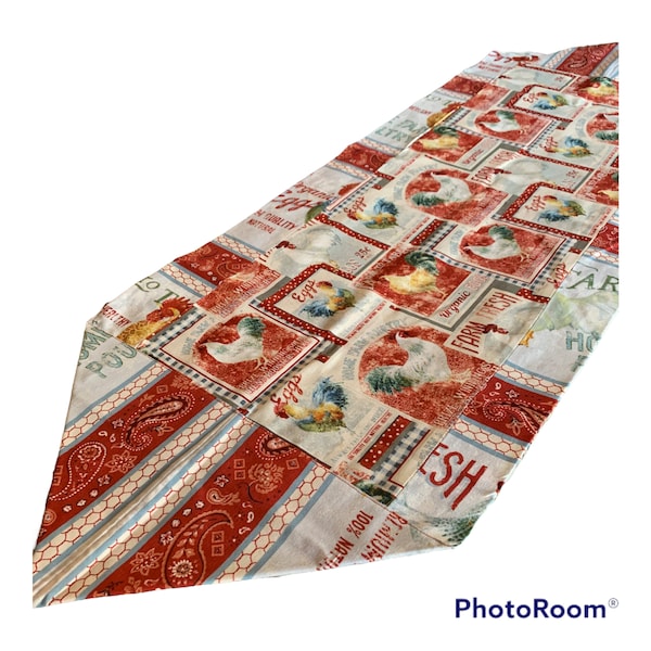 Rooster Table Runner - Etsy