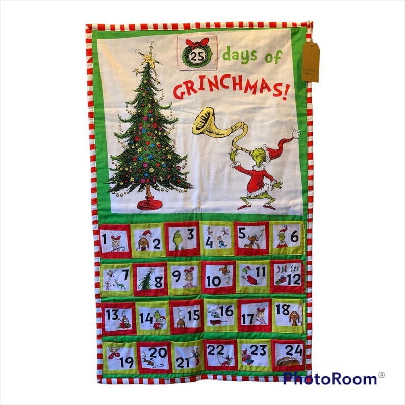 Grinch Reuseable Christmas Countdown/advent Calendar - Etsy