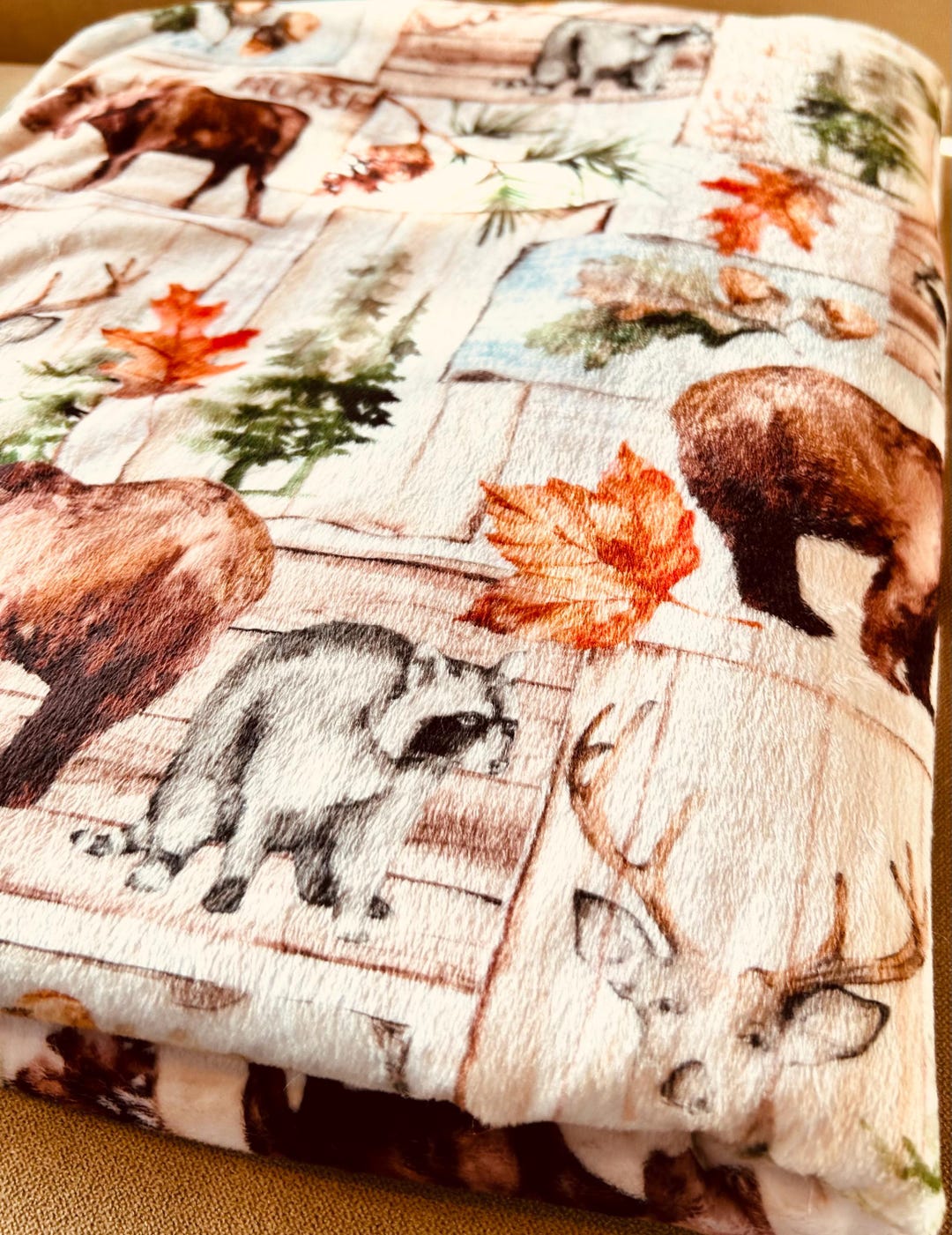 Woodland/ Cabin Animals Creatures Baby Blanket - Etsy
